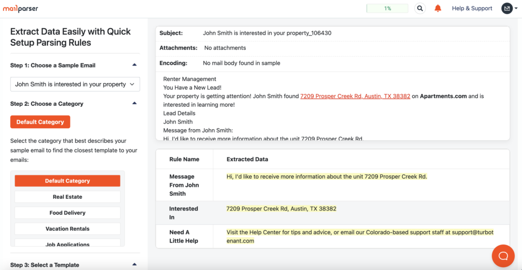 TurboTenant - MailParser
