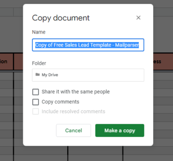Track & Convert Leads with Free Template | Mailparser