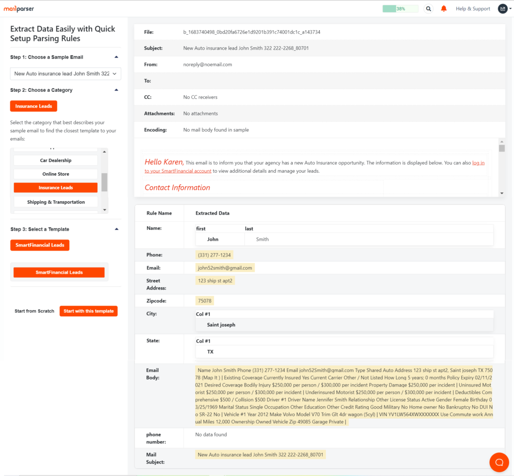 Manage Insurance Leads: Case Study | Mailparser