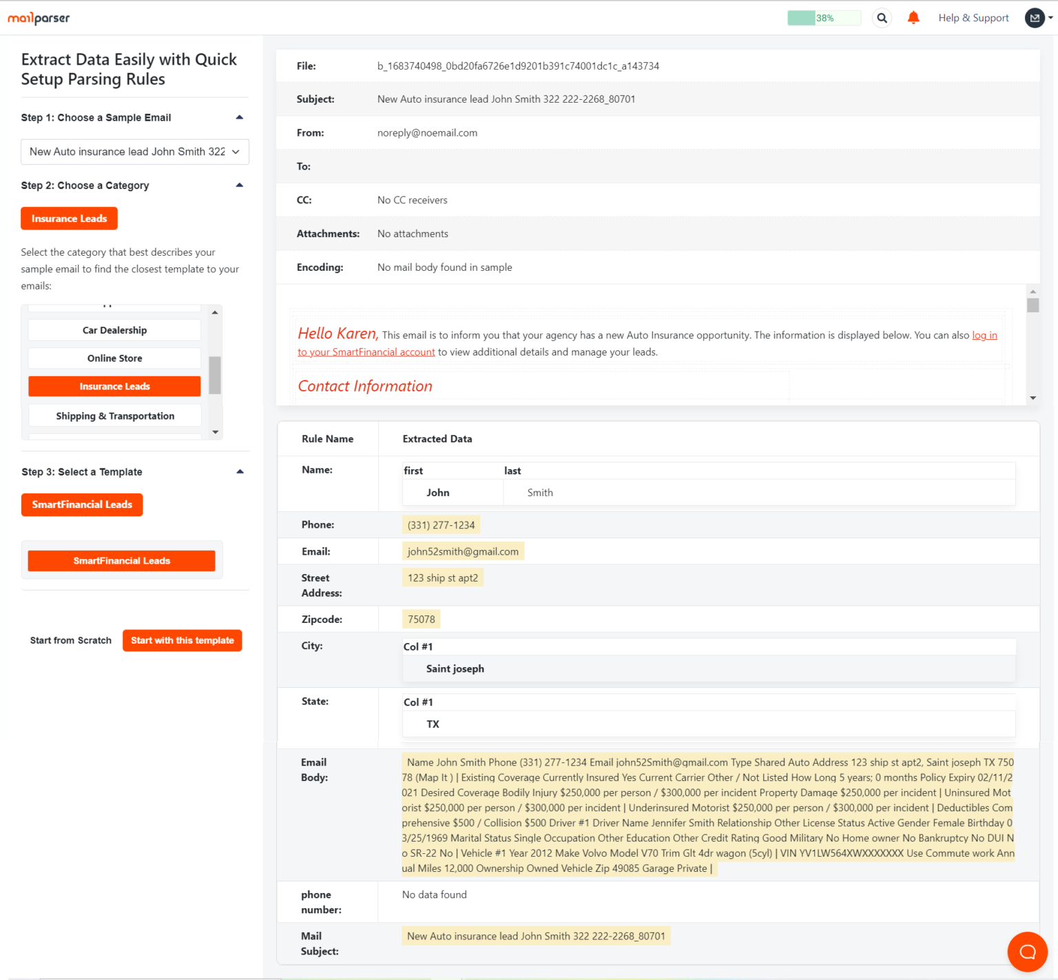 Manage Insurance Leads: Case Study | Mailparser