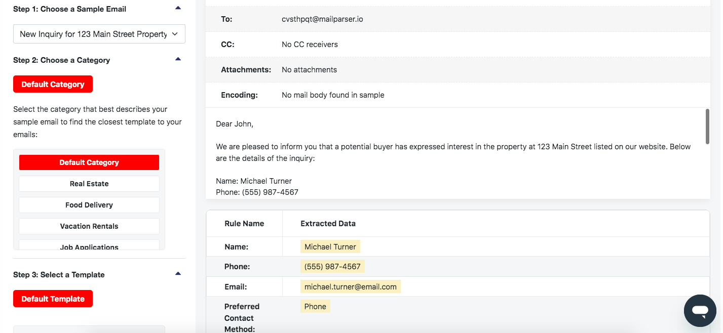 Extract Century 21 Leads to Excel | Mailparser